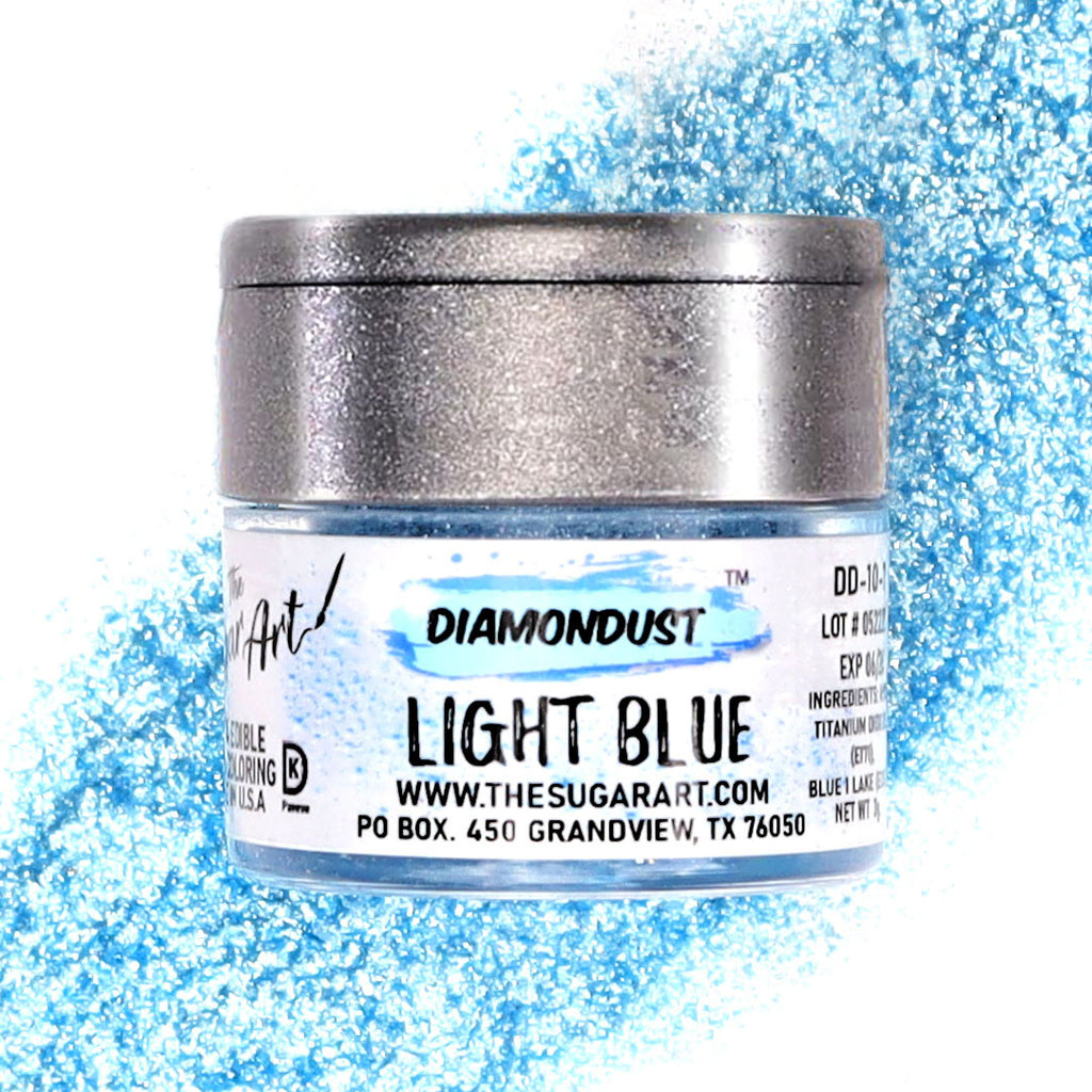 Ice Blue Edible Sparkling Glitter | The Sugar Art, Inc.