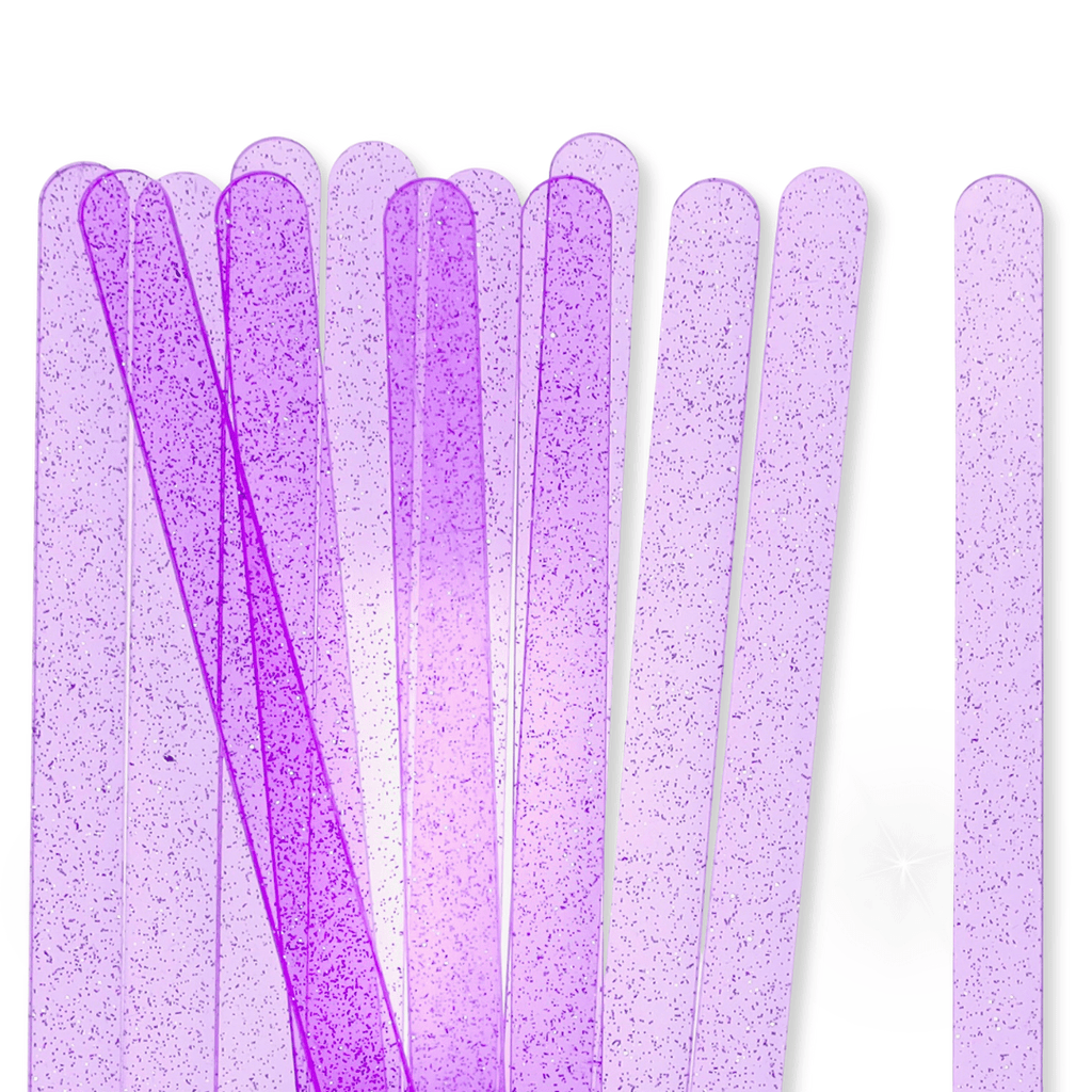24 Clear Purple Glitter Popsicle Sticks – The Sugar Art, Inc.